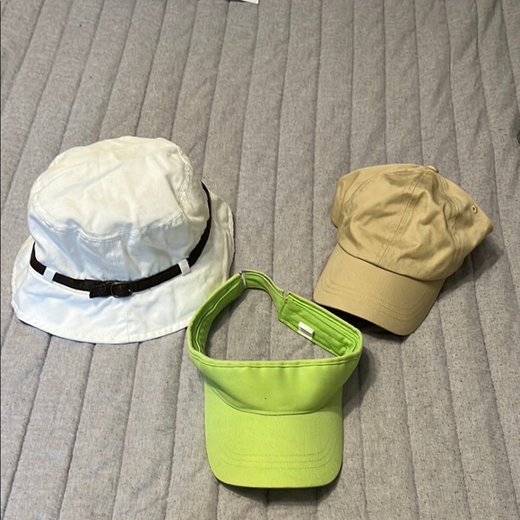 croft & barrow | Accessories | Ladies White Tan And Green Hat Set ...